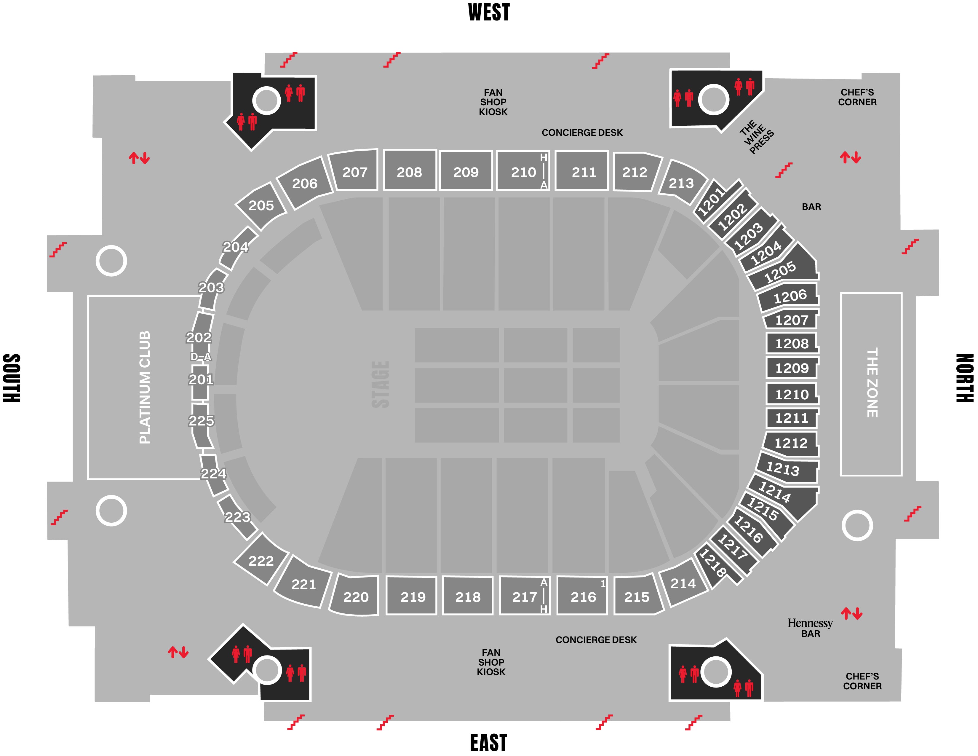 Interactive Concourse Maps | American Airlines Center